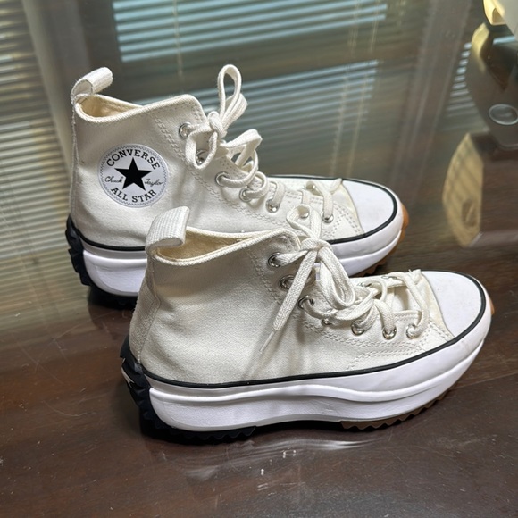 Converse | Shoes | Converse Hightop Platform Sneakers In Cream And ...